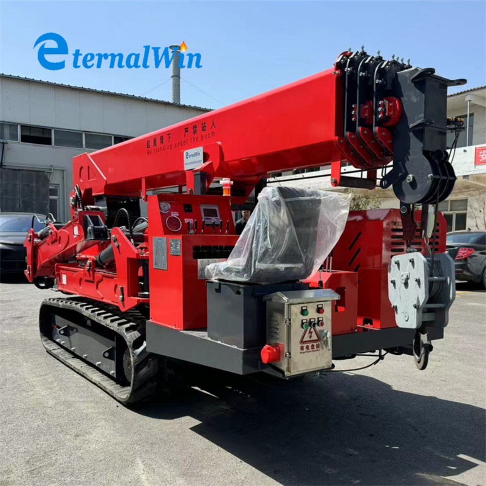 8 Tons Operating Weight Spider Crawler Crane Diesel Engine AC Motor ...